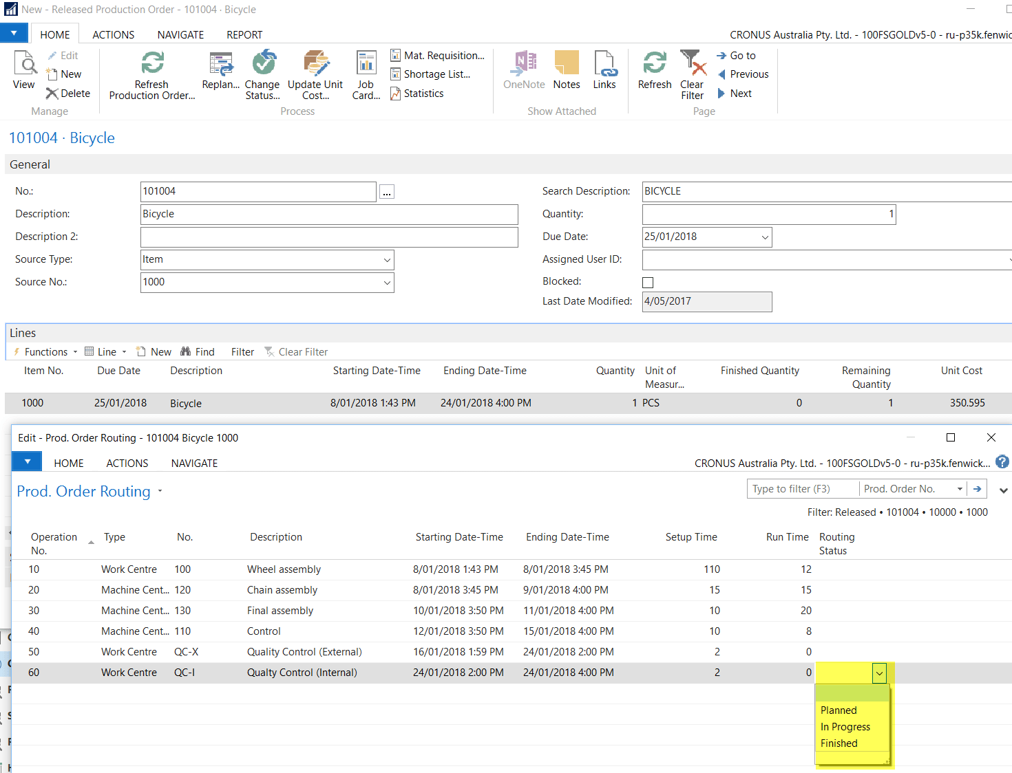 Managing Quality Control within NAV Manufacturing Module - Fenwick