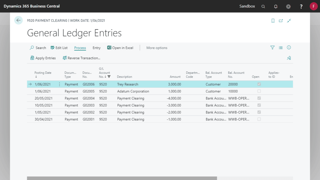 Advanced General Ledger for Business Central - Fenwick
