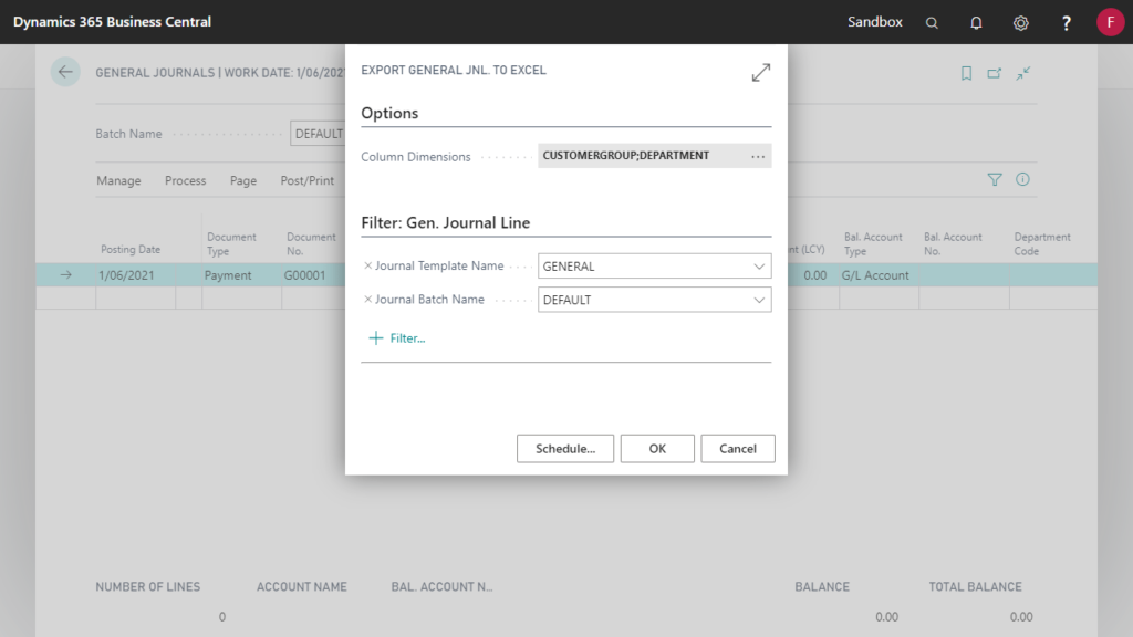 Importing and exporting your general journal via Excel - Fenwick
