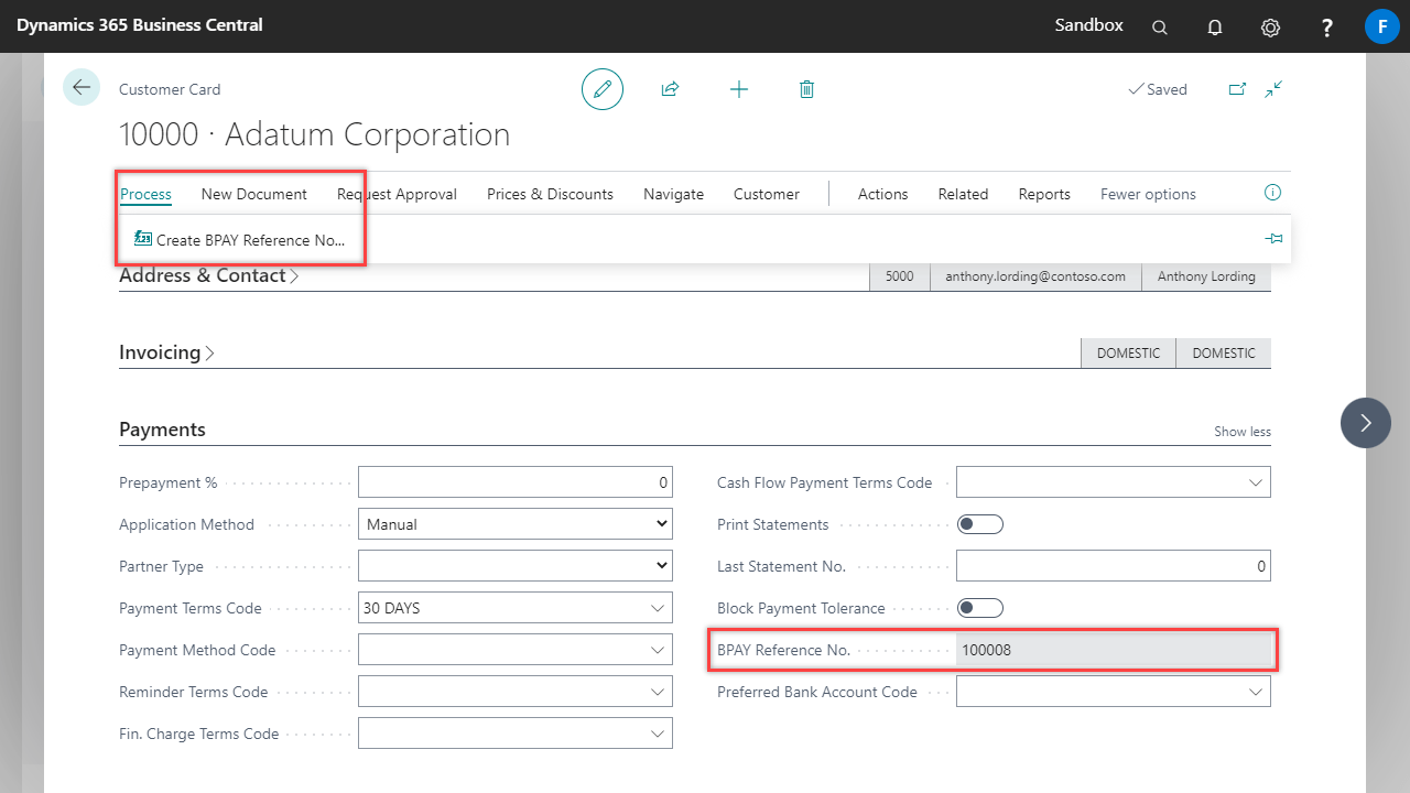 Setting up Bank Accounts for Customer BPAY Payments - Fenwick