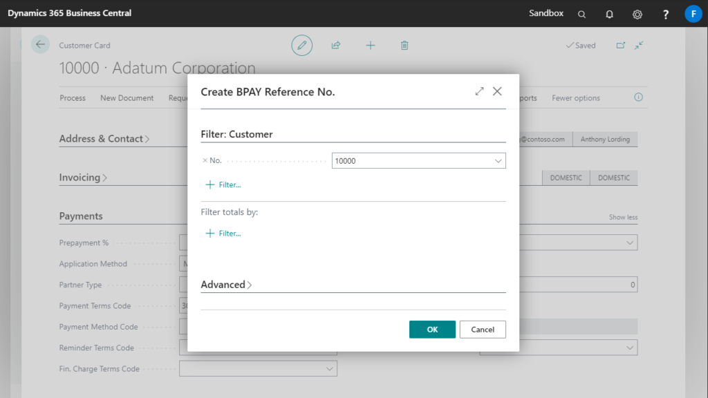 Setting up Bank Accounts for Customer BPAY Payments - Fenwick