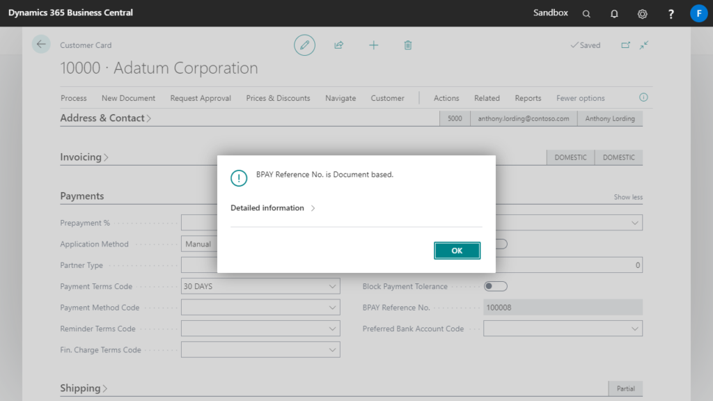 Setting up Bank Accounts for Customer BPAY Payments - Fenwick