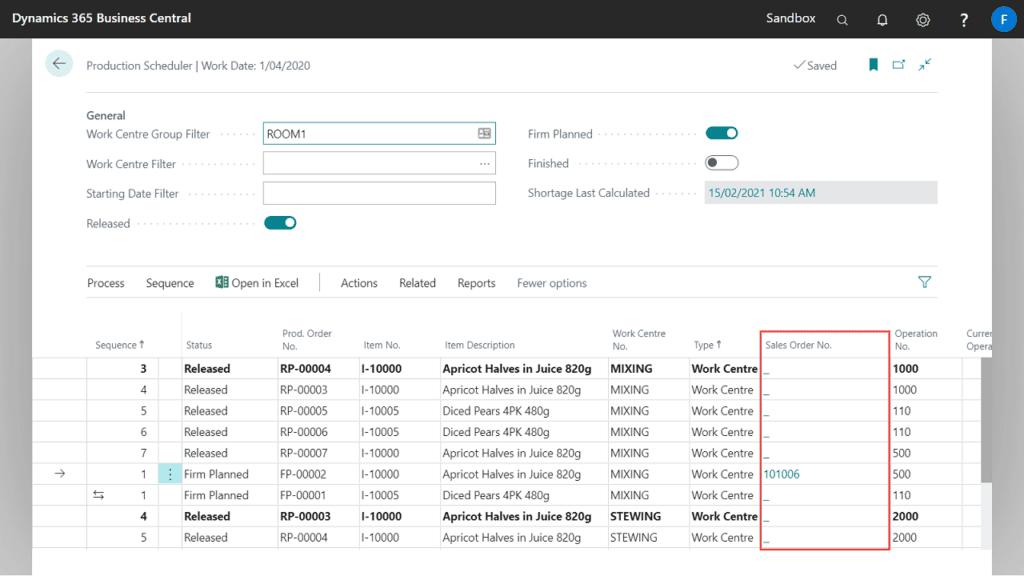 Quickly create Production Orders from Sales Orders - Fenwick