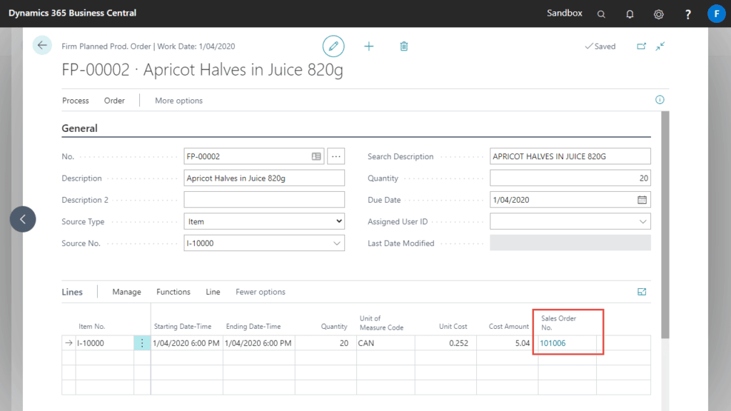 Quickly create Production Orders from Sales Orders - Fenwick
