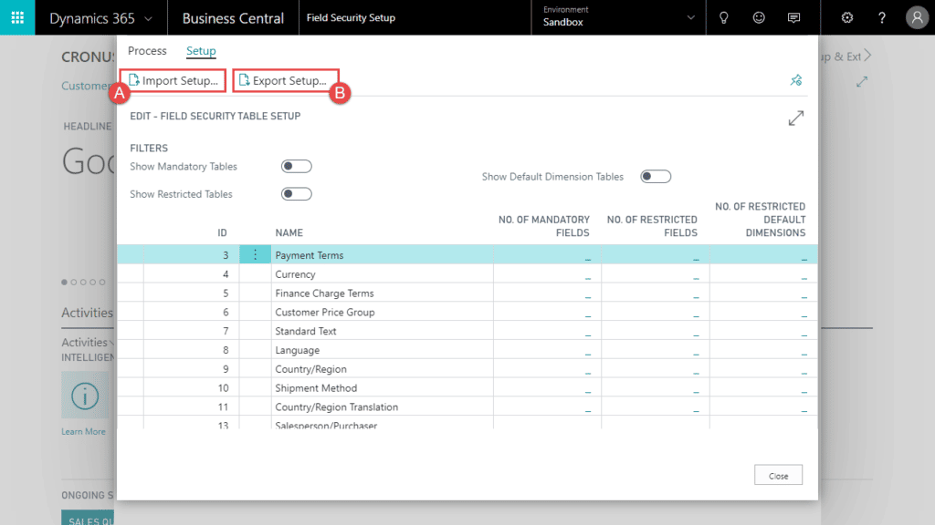 Import/Export Field Security Plus settings - Fenwick