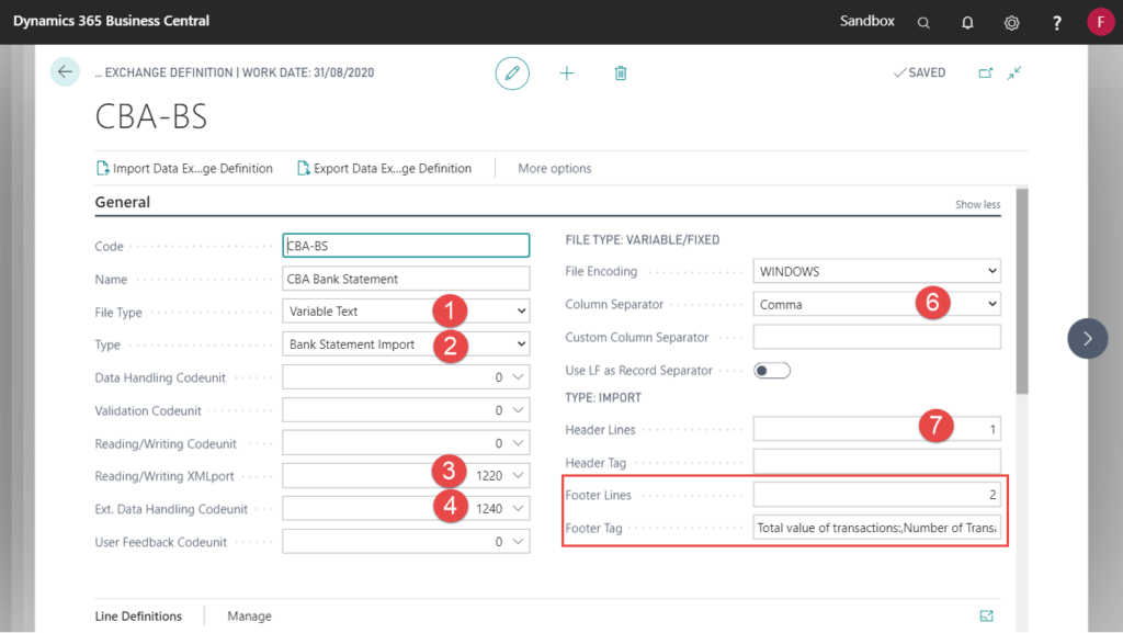 Using bank statement imports - Fenwick
