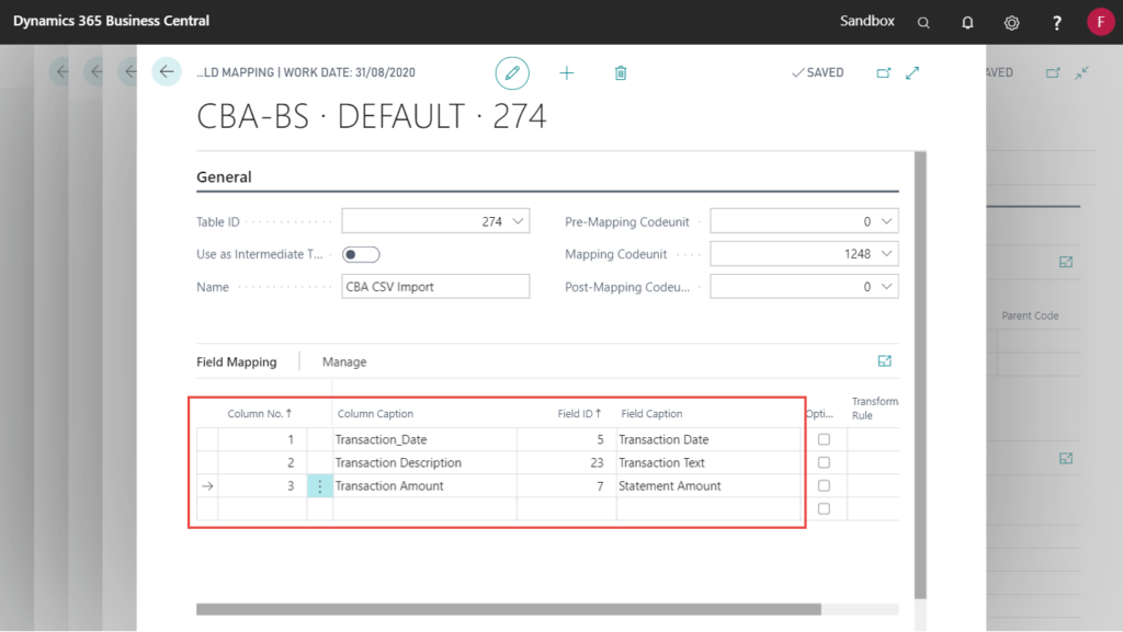 Using bank statement imports - Fenwick