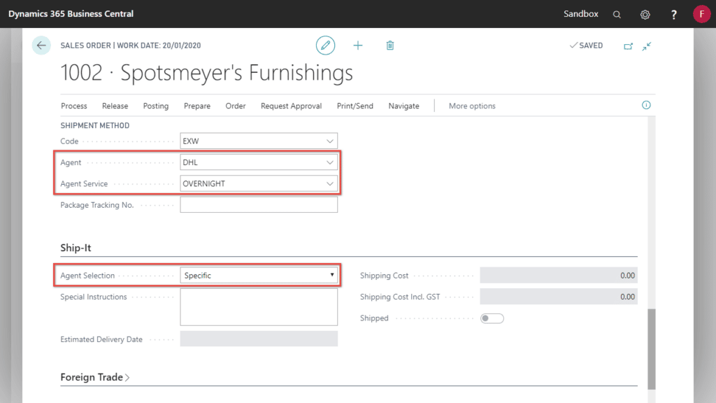 Creating a SmartFreight consignment - Fenwick
