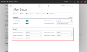 Creating the email template for an Alert - Fenwick