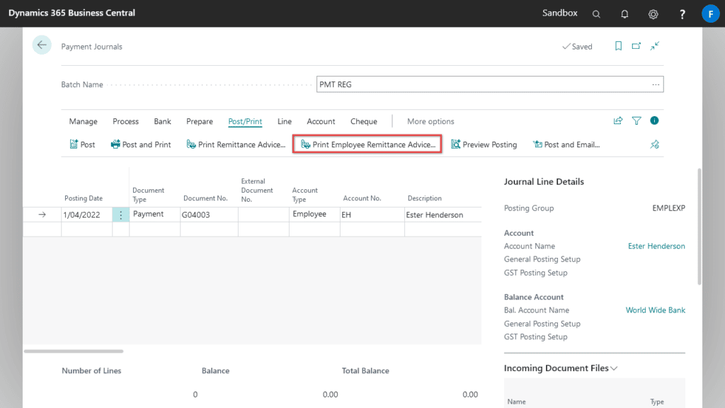 Using the employee remittance advice report - Fenwick