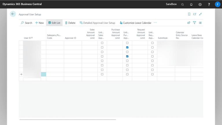 Improved Approval User Setup - Fenwick