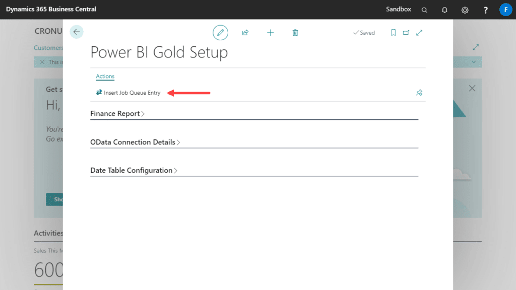 How to configure the Job Queue for Power BI Gold - Fenwick
