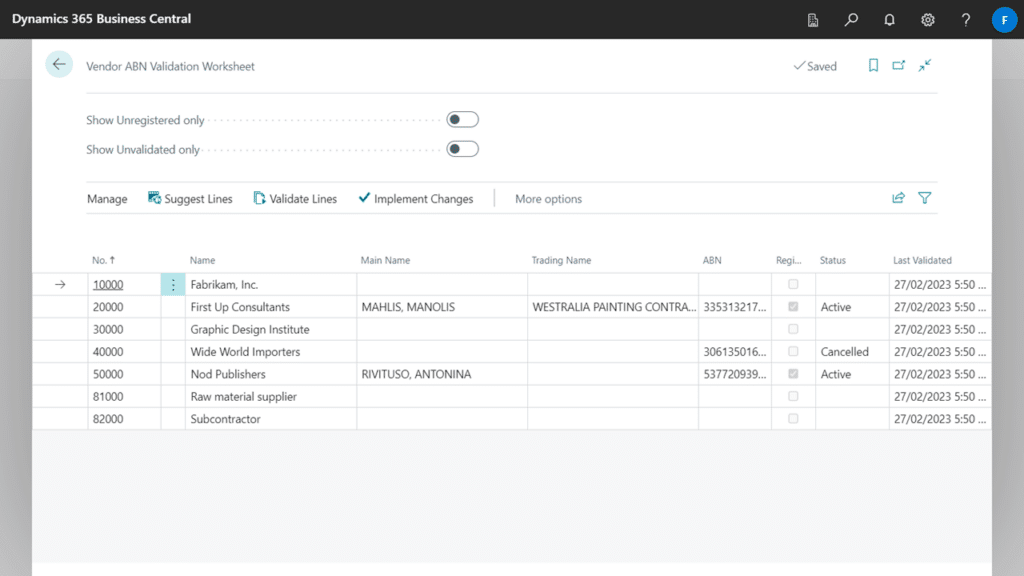Using the ABN Validation Worksheet - Fenwick