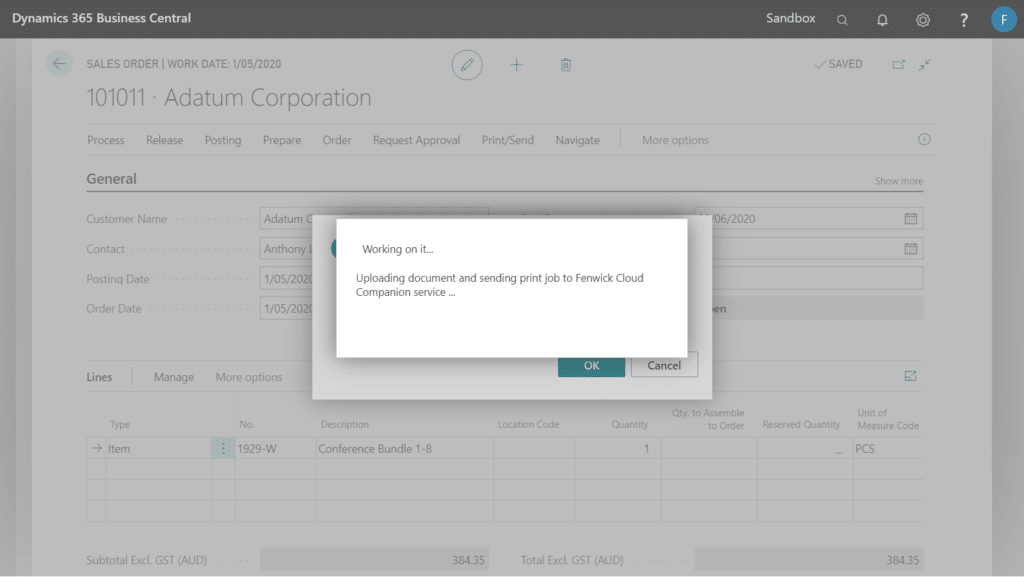 Printing reports with Cloud Companion - Fenwick