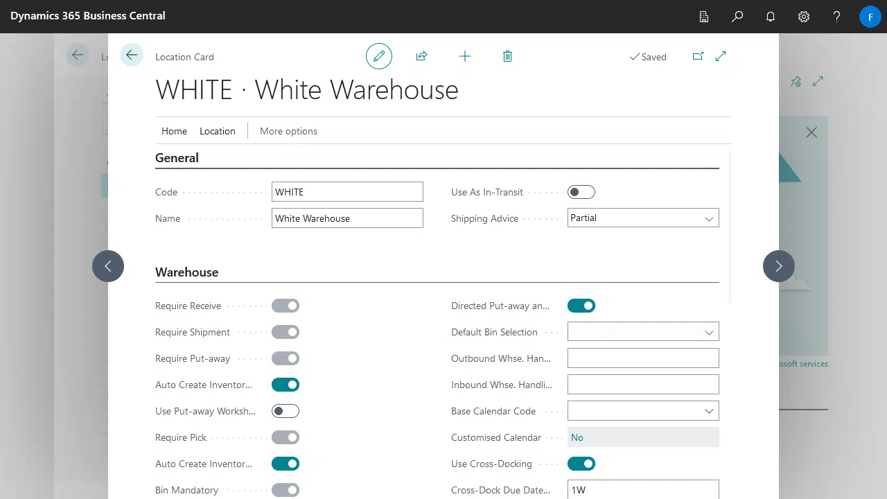 Advanced Inventory for Business Central - Fenwick
