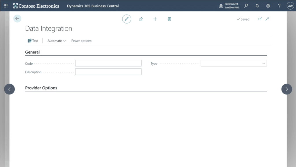 Creating a new Data Integration - Fenwick